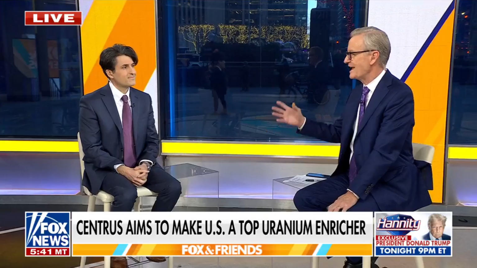 Centrus CEO Amir Vexler Appears on Fox & Friends - Centrus Energy Corp